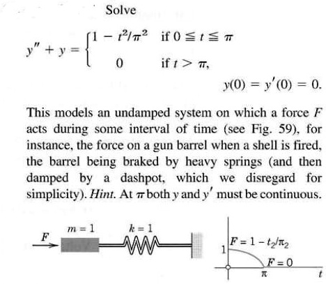 SOLVED: Solve -r/2 ifoatat "" +0 = ift> # "(0) = /(0) = 0. This models ...