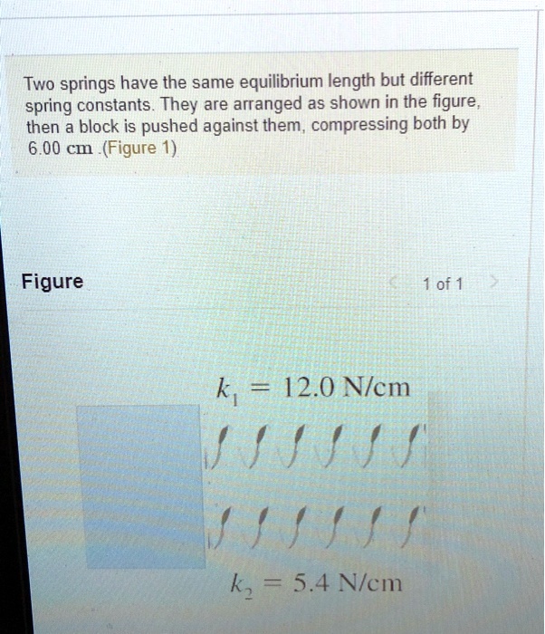two springs have the same equilibrium length but different spring ...