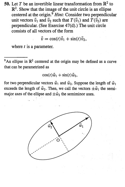 SOLVED: Let T be an invertible linear transformation from R2 to R ...