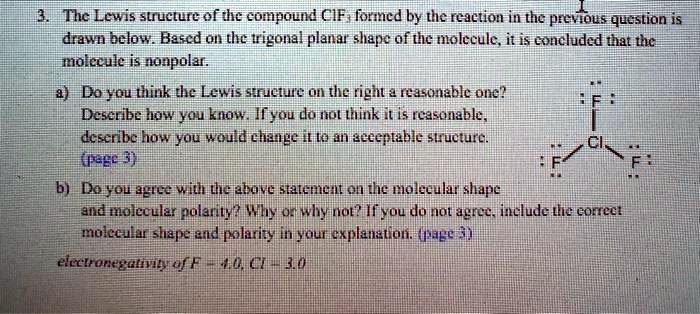 Thc Lewis structure of the compound CIF; formncd by t… - SolvedLib
