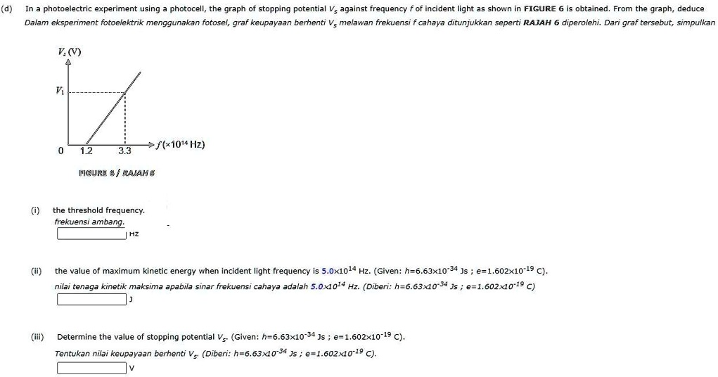 SOLVED: Ic 3 photoelectric experiment using photocell; the graph of ...