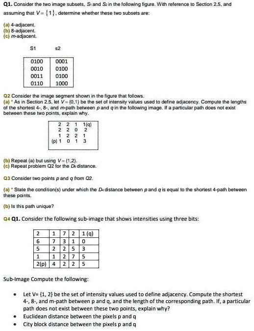 q1consider the two image subsetss and sin the following figurewith reference to section 25and ...