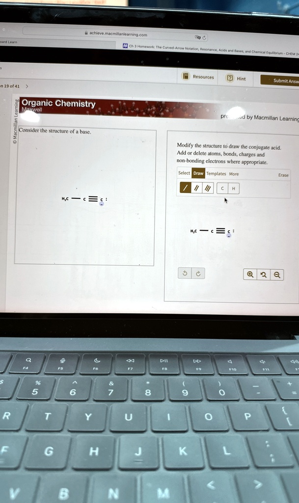 organic chemistry maxwell consider the structure of a base h3c c equiv c modify the structure to ...