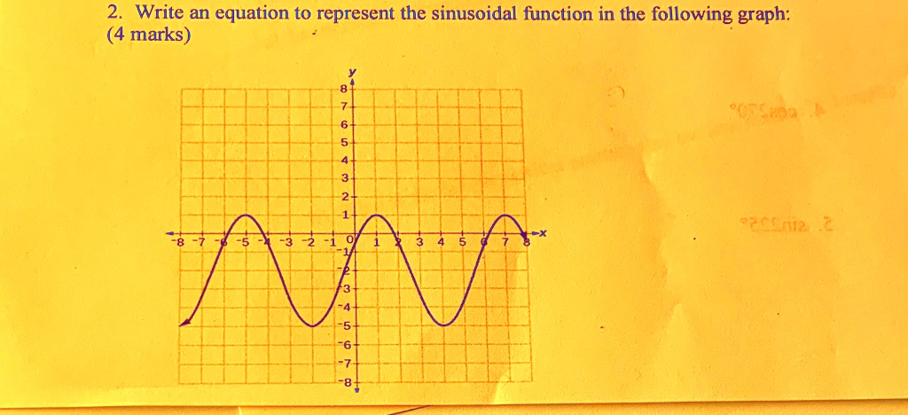 Solved Write An Equation To Represent The Sinusoidal Function In The