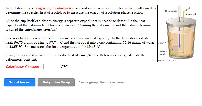 SOLVED: In the laboratory "coffee cup calorimeter; or constant pressure calorimeter; is ...