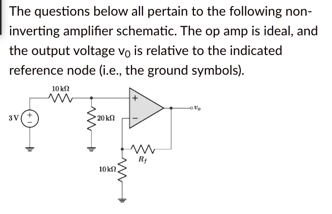 SOLVED: What is the voltage at the "+" input of the op amp in volts? Suppose Rf = 10 kÎ©. What ...
