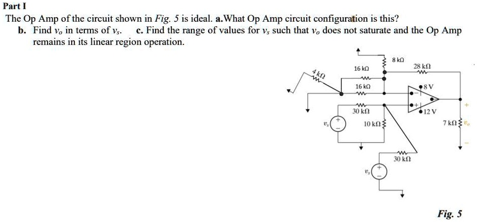 Part I The Op Amp of the circuit shown in Fig. 5 is ideal....