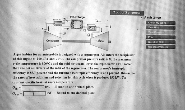 SOLVED: 2 out of 3 attempts Assistance Check My Work Heat exchanger (6 ...