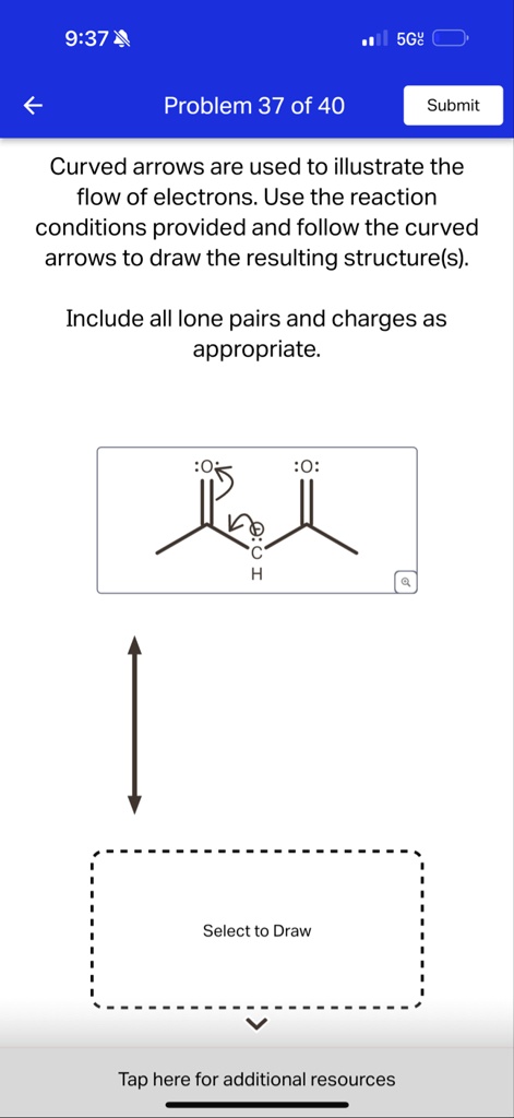 937 5g problem 37 of 40 submit curved arrows are used to illustrate the ...
