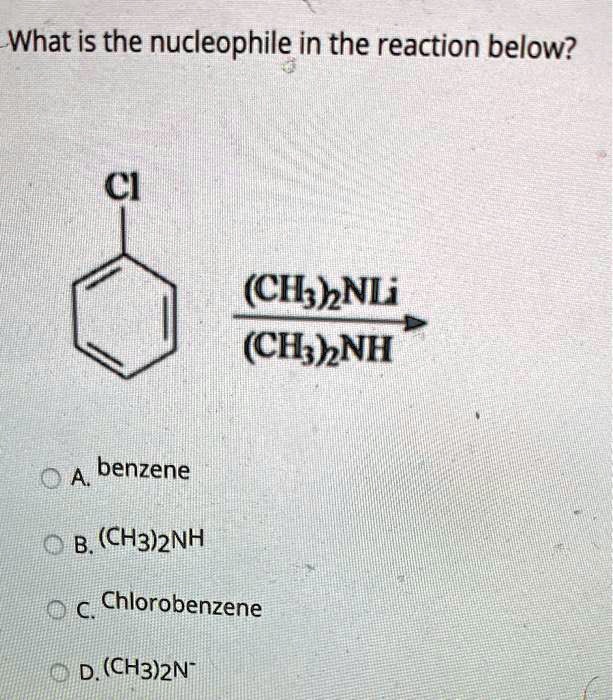 SOLVED:What is the nucleophile in the reaction below? CI (CH;hNLi (CH ...