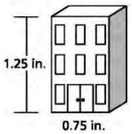 1.25 in. 0.75 in.