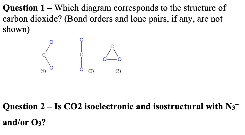 question 1 which diagram corresponds to the structure of carbon dioxide ...