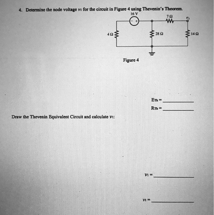 Solved Determine The Node Voltage Vi For The Circuit In Figure 4 Using