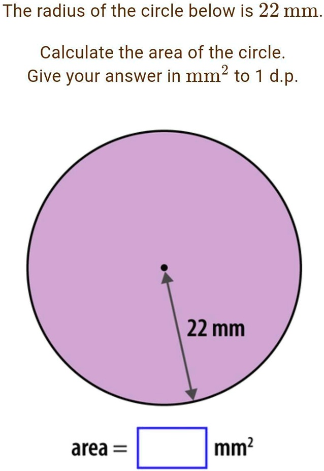 SOLVED: 'Help me with questions please The radius of the circle below ...