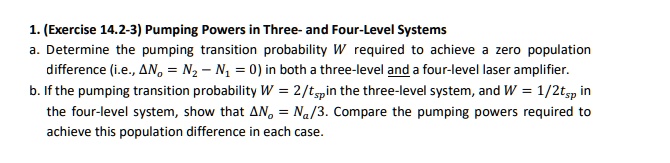 1exercise 142 3 pumping powers in three and four level...