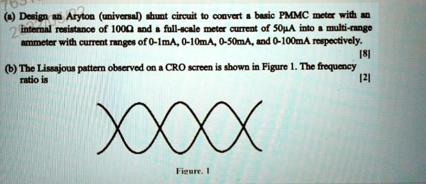SOLVED: Design an Ayrton universal shunt circuit to convert a basic ...