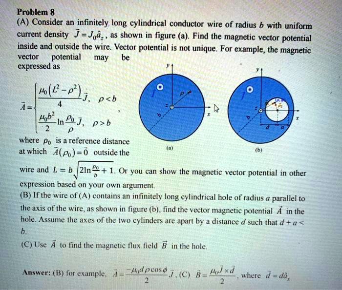 problem 8 a consider an infinitely long cylindrical conductor wire of ...