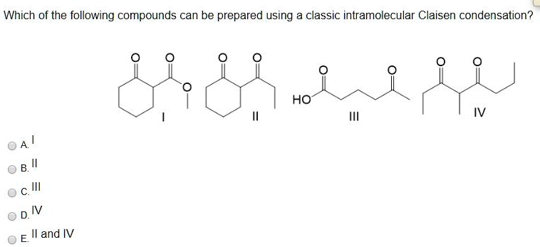 SOLVED: Which of the following compounds can be prepared using a ...