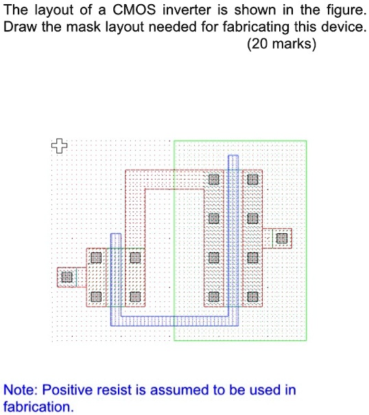 layout of a cmos inverter draw the mask layout needed for fabricating ...