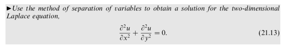 SOLVED: Use the method of separation of variables to obtain a solution ...