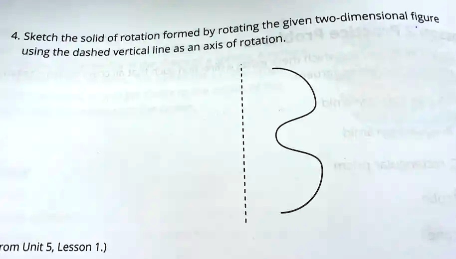 The given two-dimensional figure is a sketch of the solid of rotation formed by rotating the ...