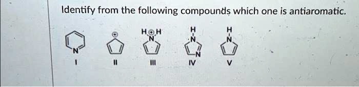 Identify from the following compounds which one is antiaromatic ...