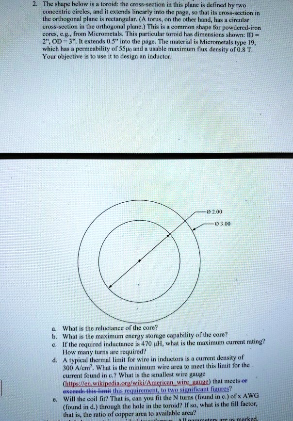 SOLVED: The shape below is a toroid. The cross-section in this plane is ...