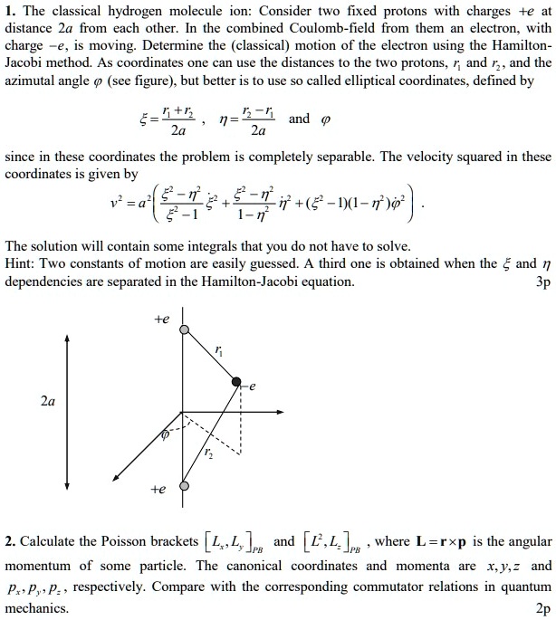 texts 1 the classical hydrogen molecule ion consider two fixed protons ...