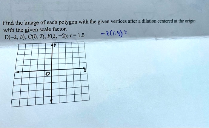 SOLVED: Find the image of each polygon with the given vertices after a ...