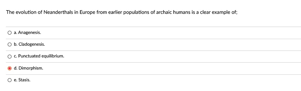 SOLVED: The evolution of Neanderthals in Europe from earlier ...