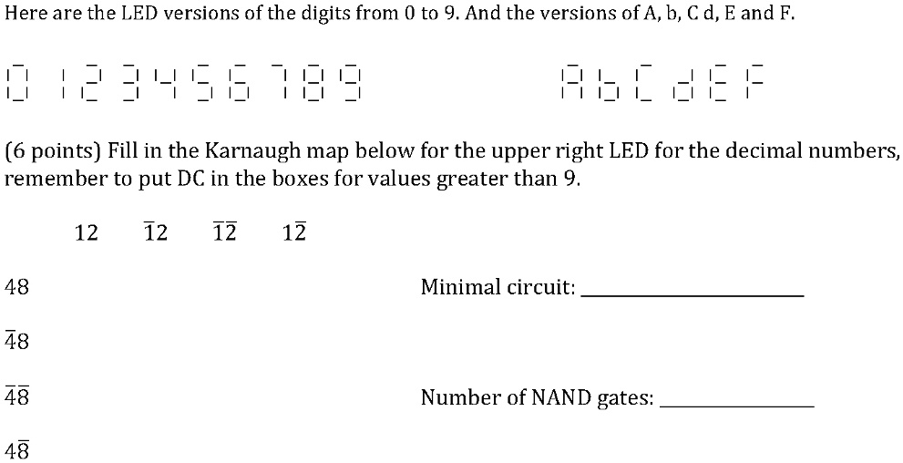 SOLVED: Here are the LED versions of the digits from 0 to 9. And the ...