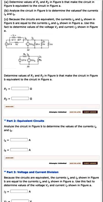 SOLVED: Determine values of R and R in Figure b that make the circuit in Figure b equivalent to ...