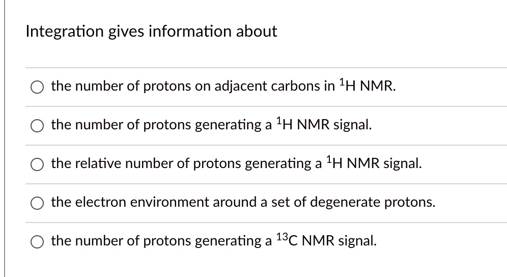 [GET ANSWER] integration gives information about the number of protons ...