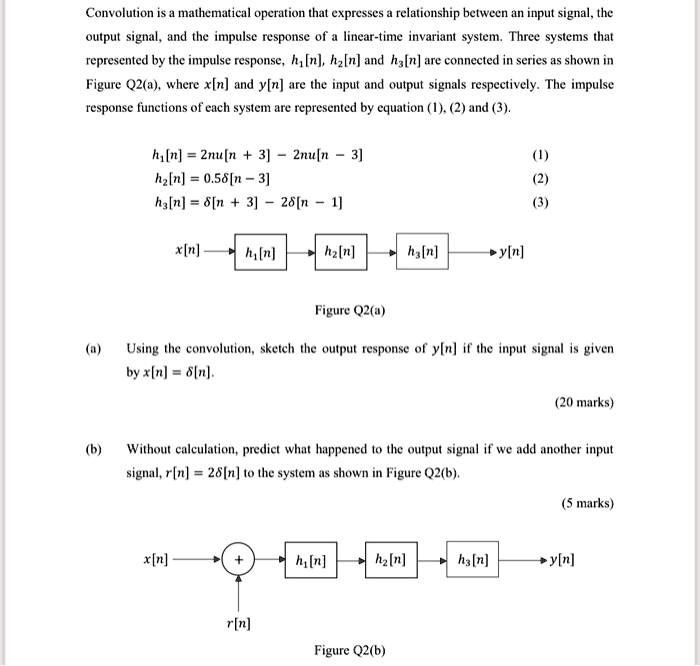SOLVED: Convolution is a mathematical operation that expresses the relationship between an input ...