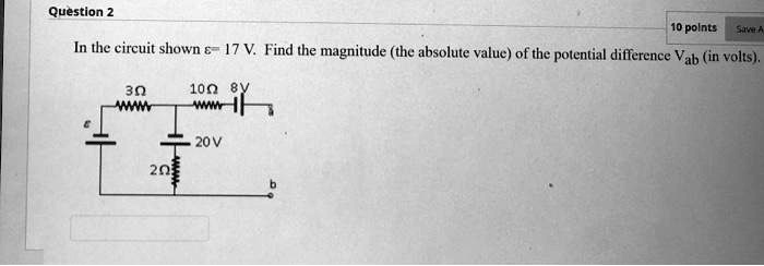 SOLVED: Question 10 polnts In the circuit shown € /7 V Find the ... SOLVED: Question 10 polnts In the circuit shown € /7 V Find the ...