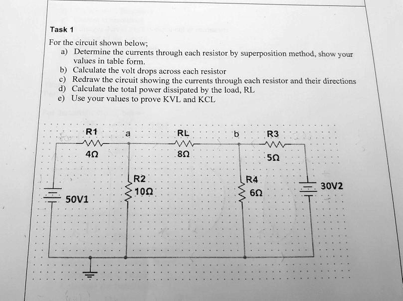 SOLVED: Never been taught the superposition method? not sure how to proceed, with this task ...
