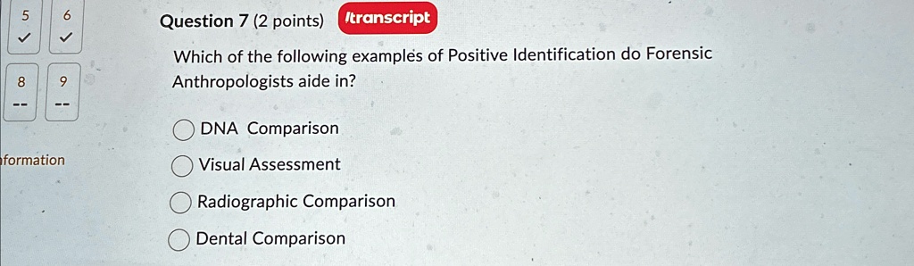 Question 7 (2 points) Which of the following examples of Positive ...