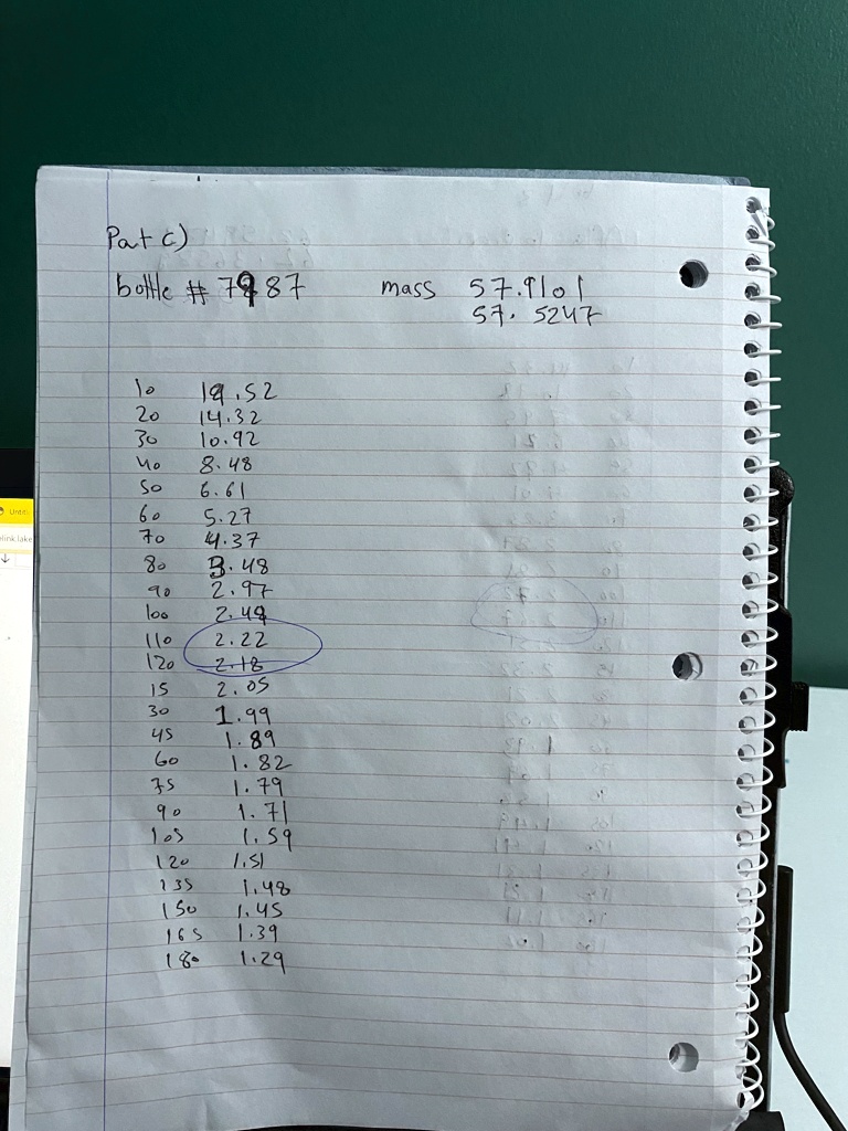 plot the cooling curve t vs t for each freezing point run your graph should be as large as ...