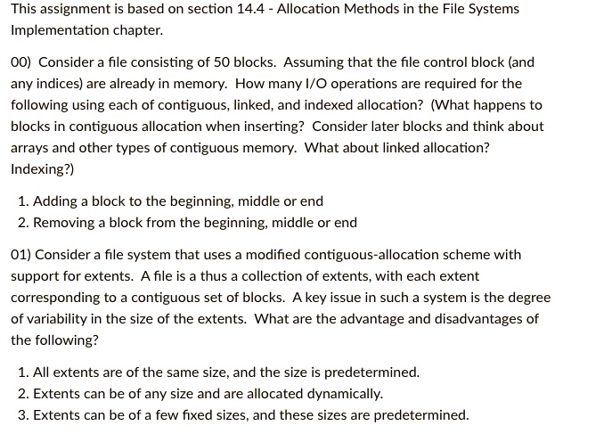Solved Text Implementation Chapter O0 Consider A File Consisting Of 9035