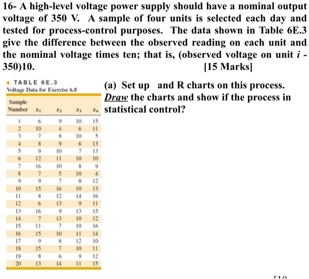 SOLVED: 16- A high-level voltage power supply should have a nominal output voltage of 350 V ...