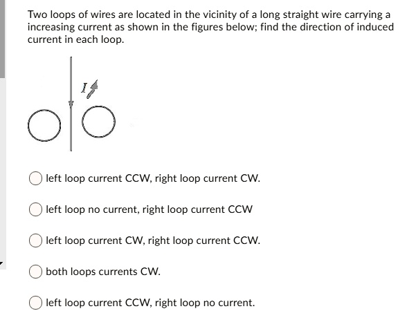 two loops of wires are located in the vicinity of long straight wire ...