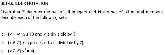 Solved Given That Z Denotes The Set Of All Integers And N Denotes The
