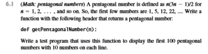 SOLVED: 6.1 Math - Pentagonal Numbers A pentagonal number is defined as ...