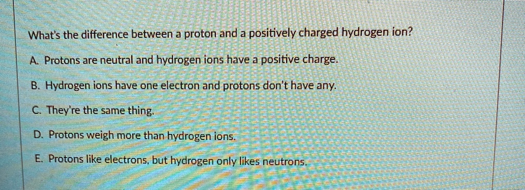 What's the difference between a proton and a positively charged ...