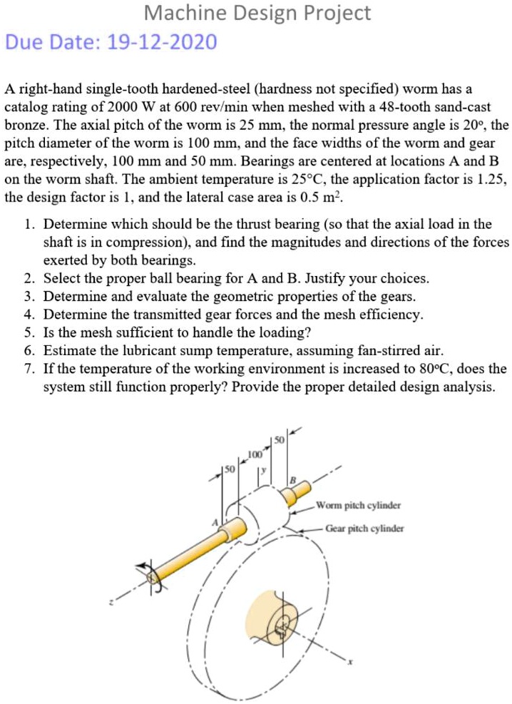 SOLVED: Machine Design Project Due Date: 19-12-2020 A right-hand single ...