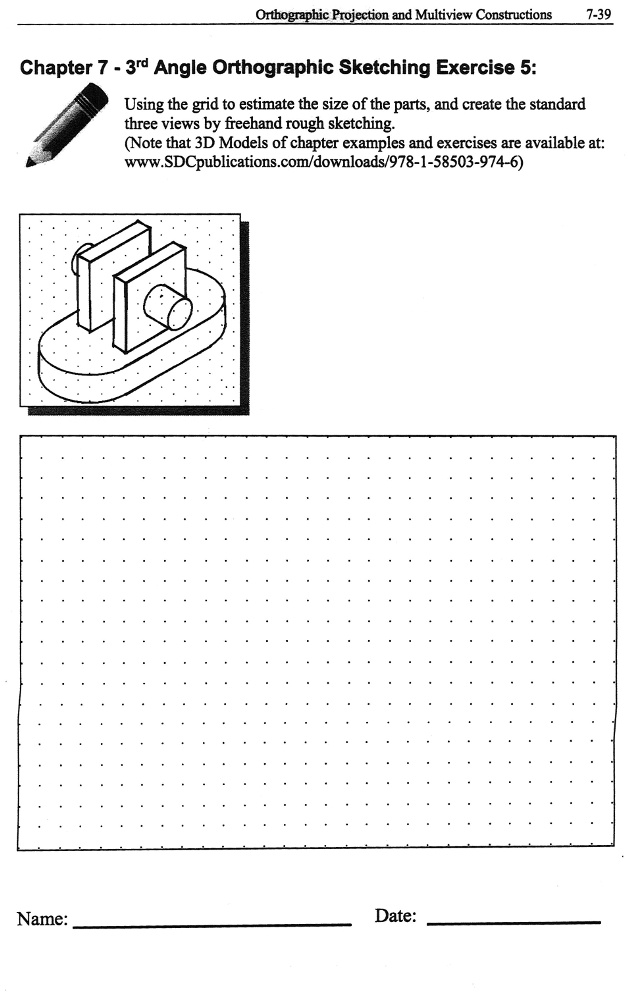 SOLVED: Orthographic Projection and Multiview Constructions 7-39 ... SOLVED: Orthographic Projection and Multiview Constructions 7-39 ...