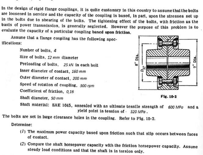 in the design of rigid flange couplings it is quite customary in this ...