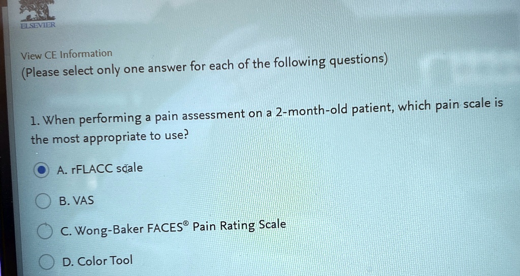 view ce information please select only one answer for each of the ...