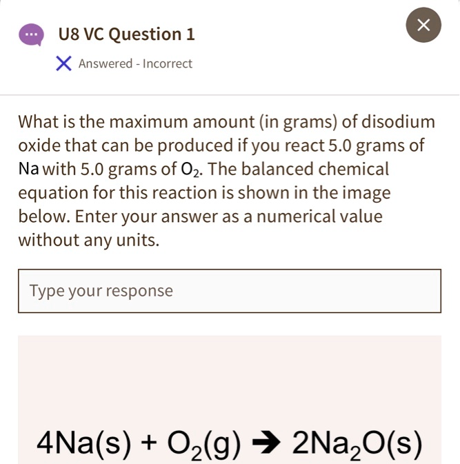 SOLVED: What is the maximum amount (in grams) of disodium oxide that ...
