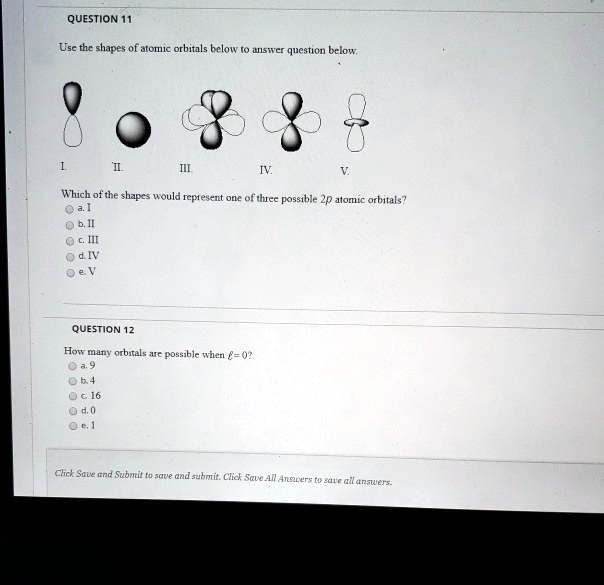 Solved Question 11 Use Thc Shapes Of Atomic Orbitals Below Uswcr Question Below Which Ofthe
